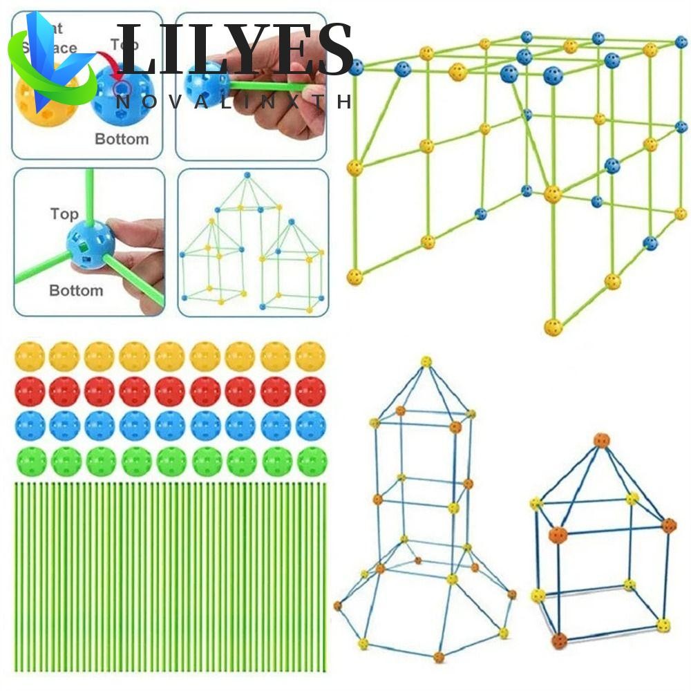 LILYES Construction Forts ของเล่น, ในร่มเต็นท์ Fort Building Blocks ...