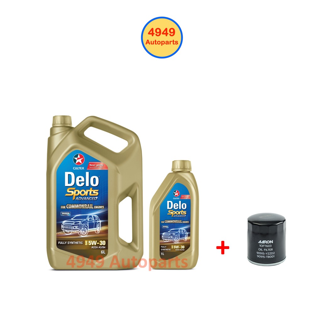 น้ำมันเครื่อง Caltex Delo Sports 5W-30 5W30 ดีเซล สังเคราะห์ 🔵 | Shopee ...