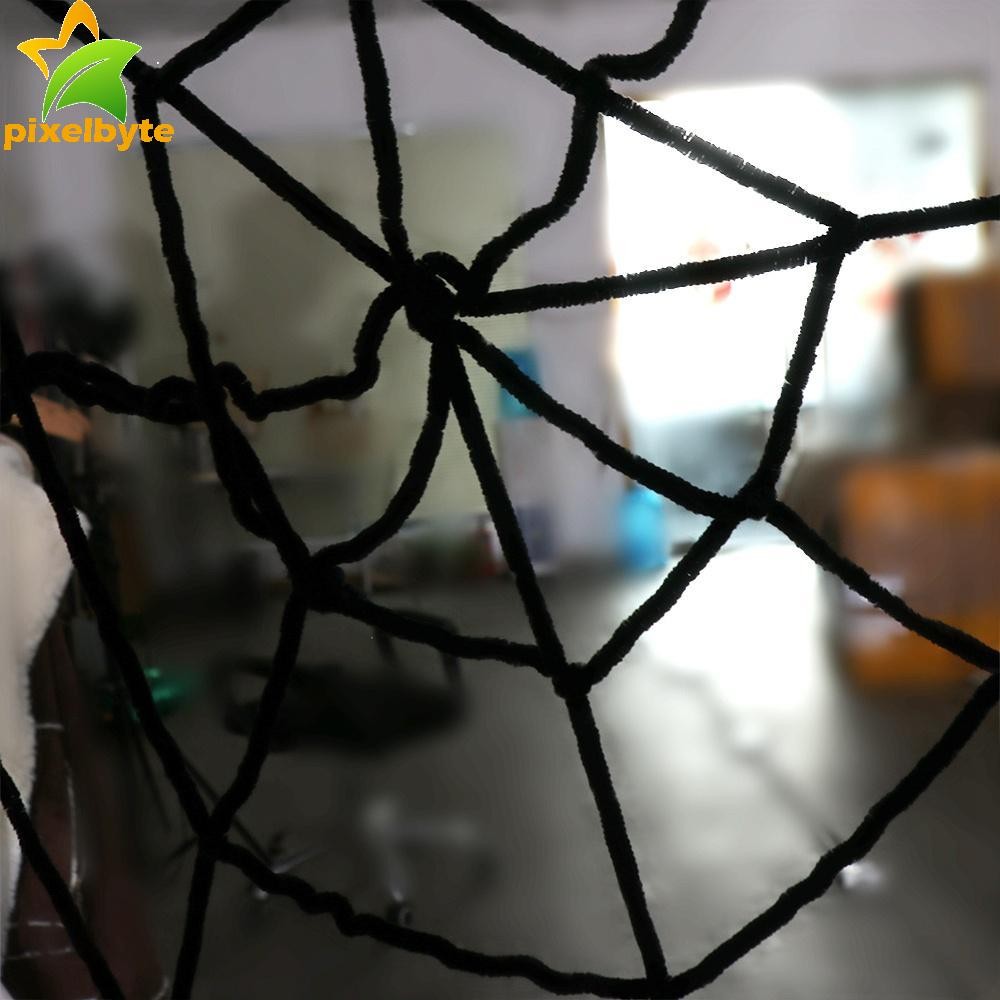 PIXELBYTE ฮาโลวีน Spider Web, ยักษ์ยืดฮาโลวีน Plush Cobweb, Haunted House Prop ประดิษฐ์ 1.5/3.6m ...