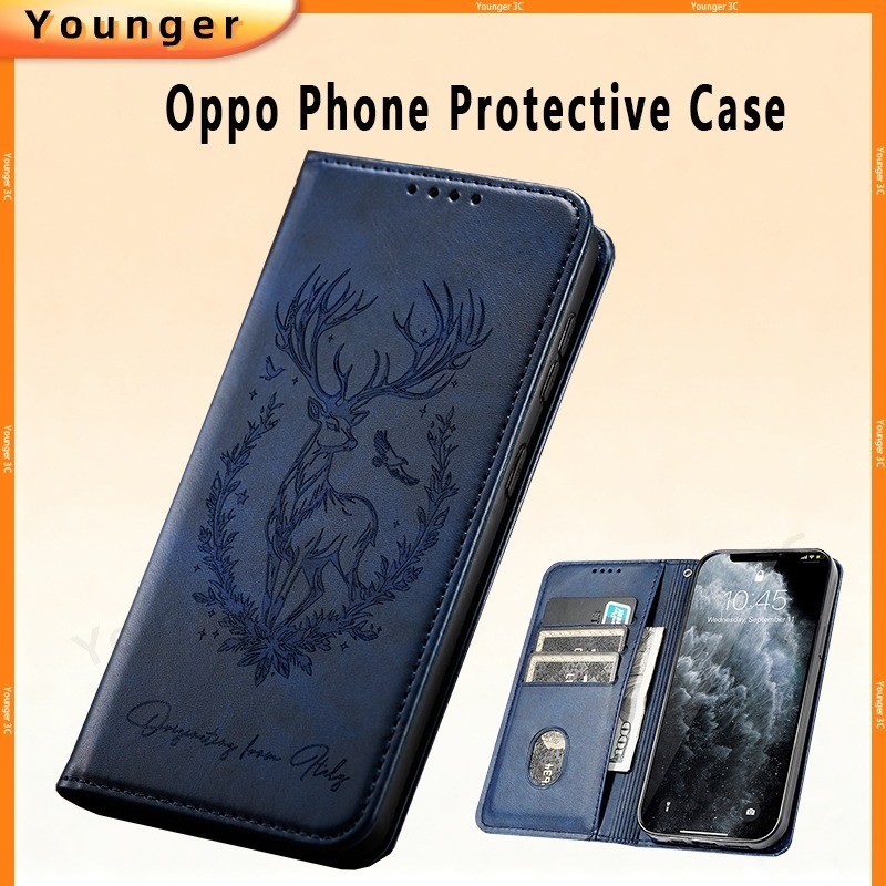 3Dรูปแบบเคสโทรศัพท์แม่เหล็กเหมาะสําหรับOPPO A94 A95 A96 A98 A1 A2 A3 ...