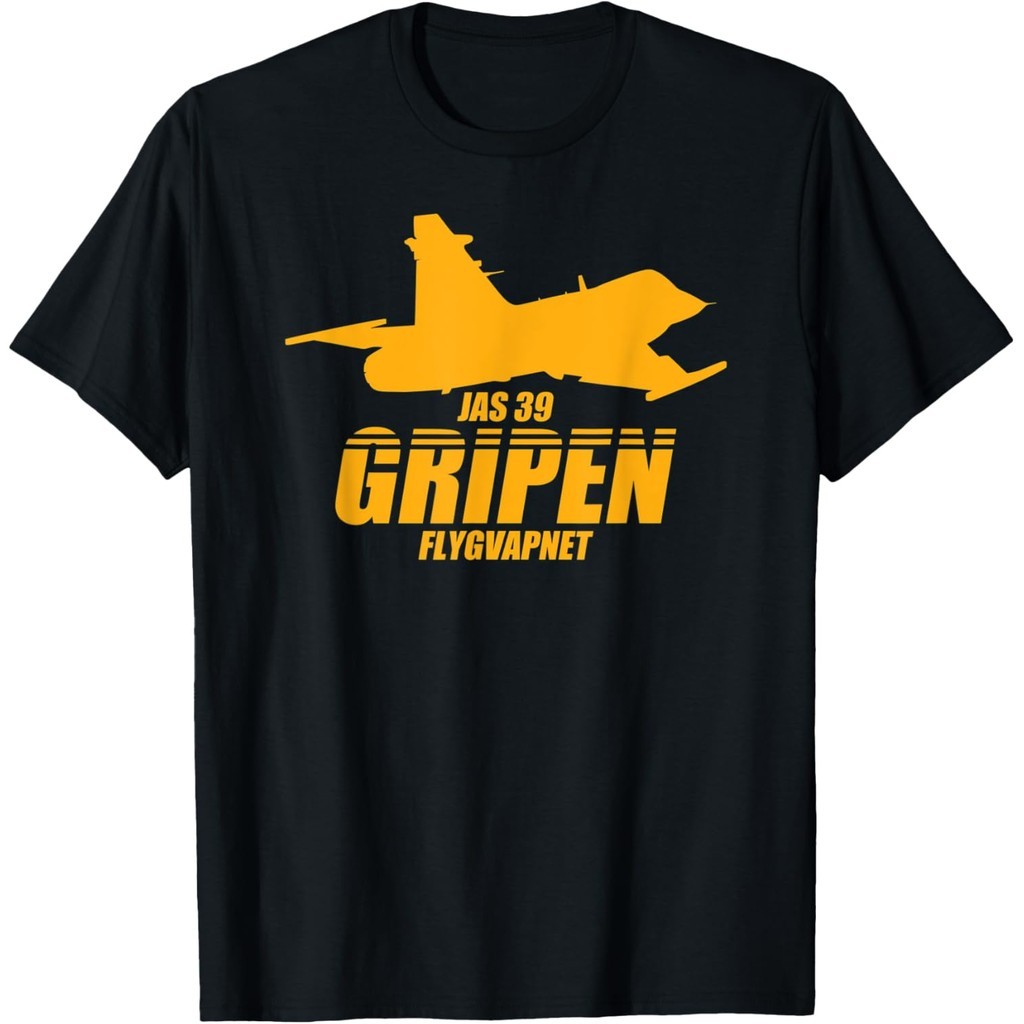เสื้อยืดผ้าฝ้ายสีดำ พิมพ์ลาย JAS 39 Gripen Yellow สไตล์ทหาร | Shopee ...