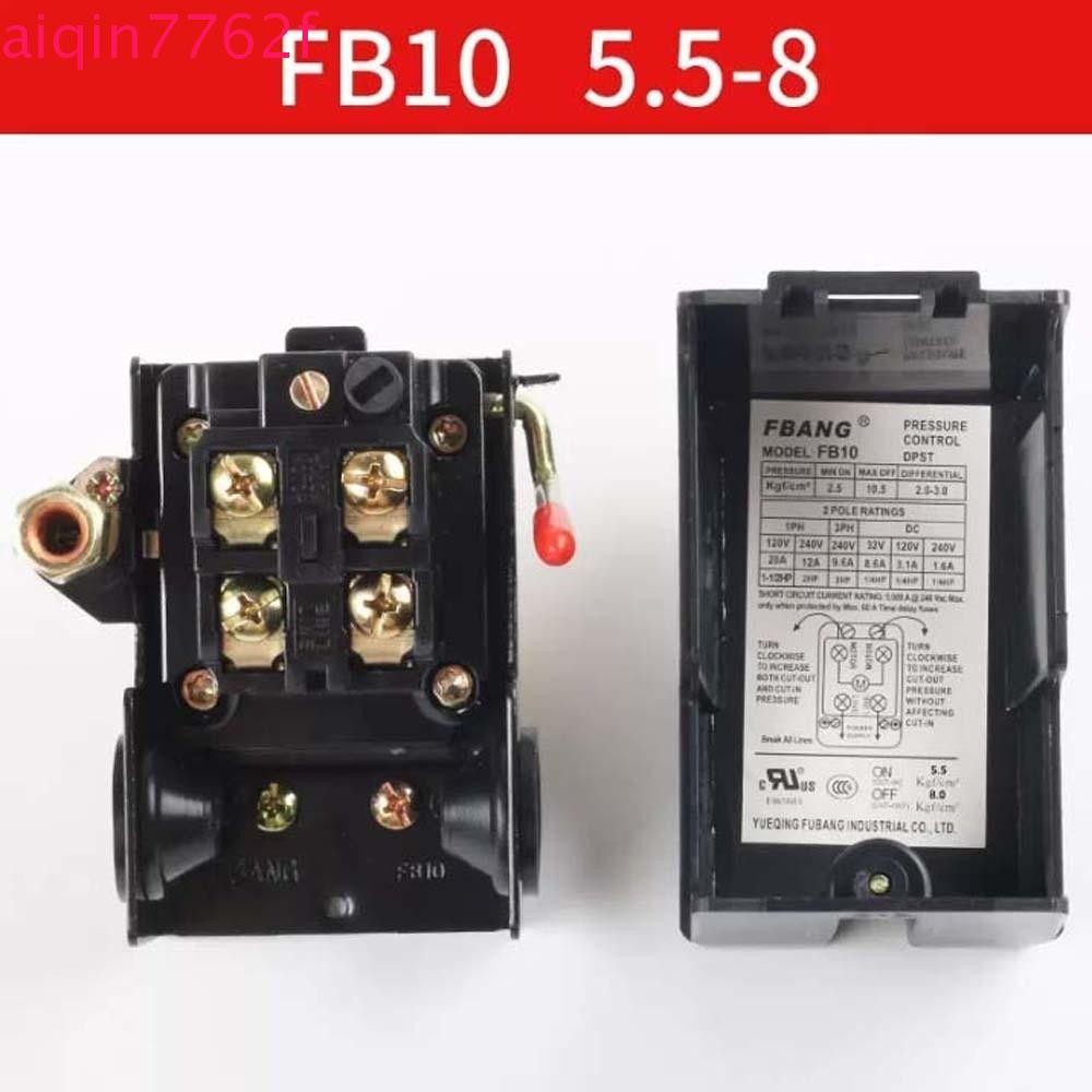 AIQINF Handle Pressure Switch, 90-120 PSI อะไหล่วาล์วควบคุมแนวนอน, Stable 220V Heavy Duty 5-8 ...