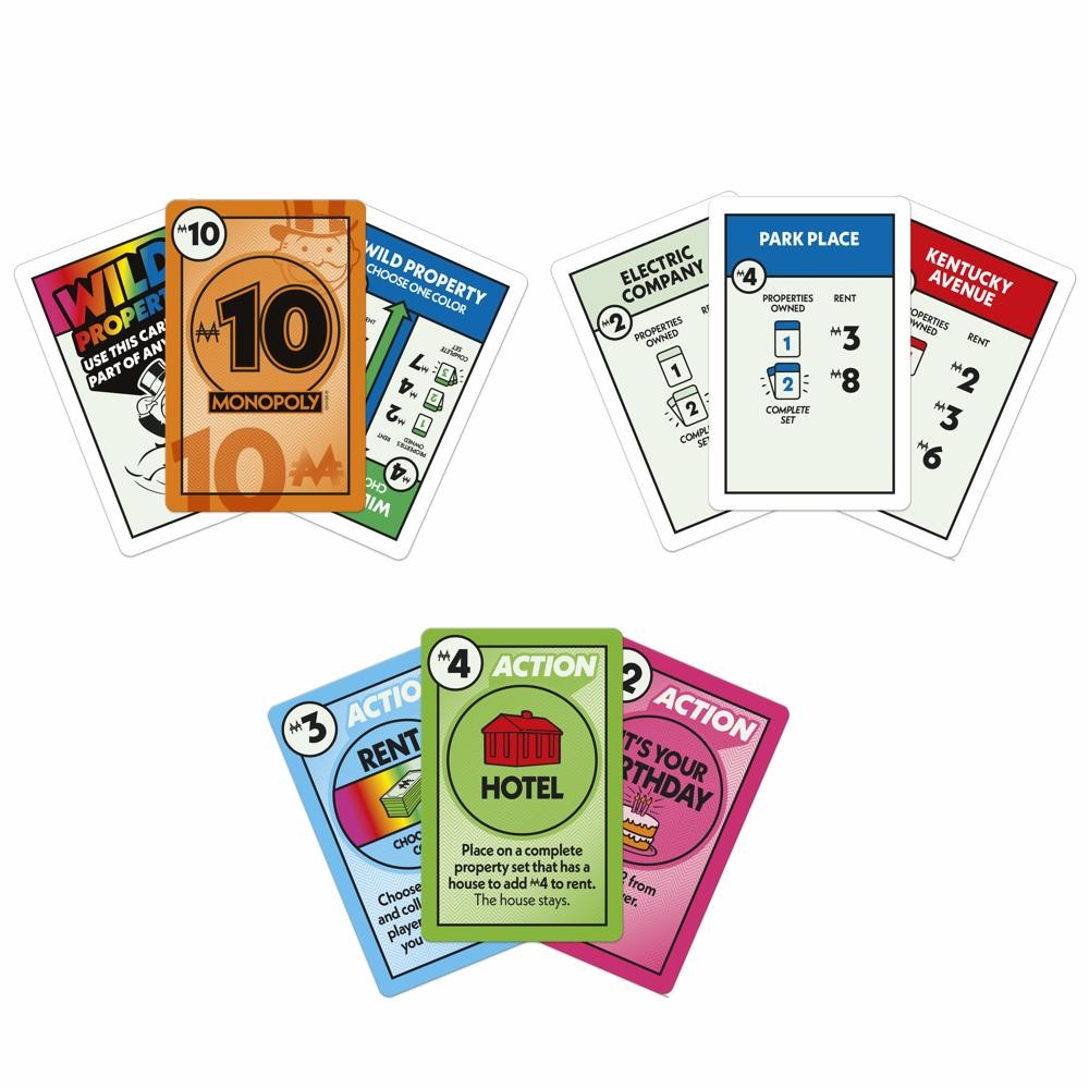 การ์ดเกม Monopoly Deal - Swap Steal Strategy Board Game for Family Fun ...