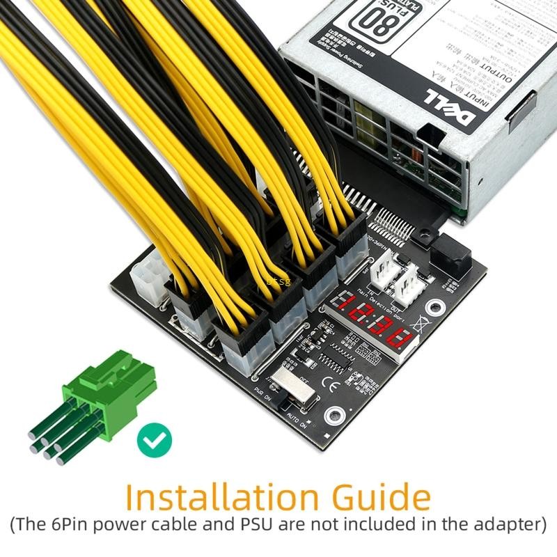 Btsg PCI-E 12V 18+12Pin ถึง ATX 12x 6Pin แหล่งจ่ายไฟ Server อะแดปเตอร์ ...