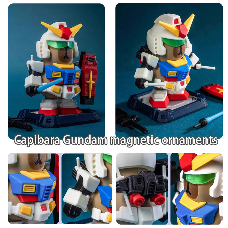 Capybara Gundam เครื่องประดับแม่เหล็กประกอบบล็อกตัวต่อ Hercules dolphin ...
