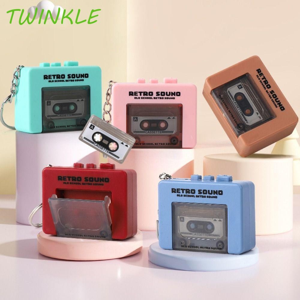 TWINKLE1 เพลง Key Chain, Cassette Recorder กล่องเก็บ MINI Music Box พวงกุญแจ, เครื่องดนตรีของ ...