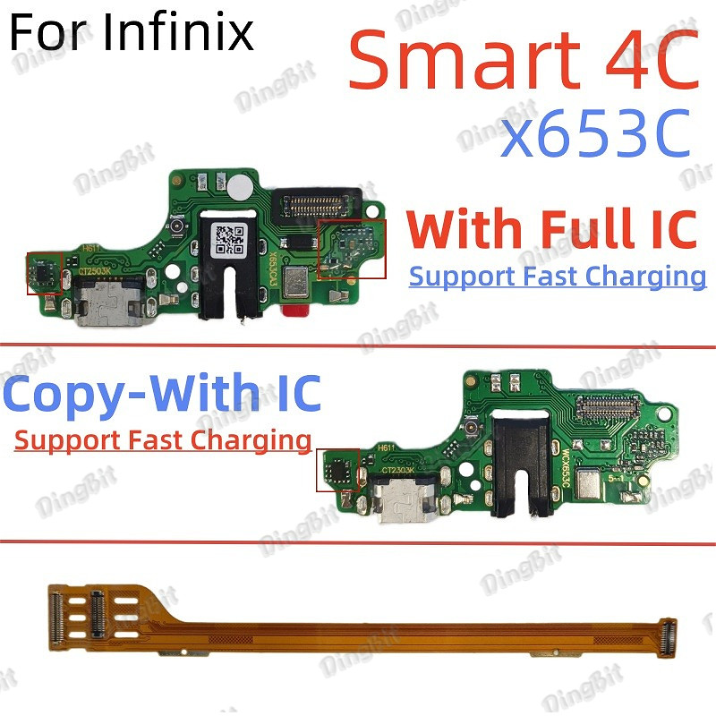พอร์ตชาร์จคัดลอก IC Full IC สําหรับ Infinix Smart 4C X653C บอร์ดหลักเมน ...