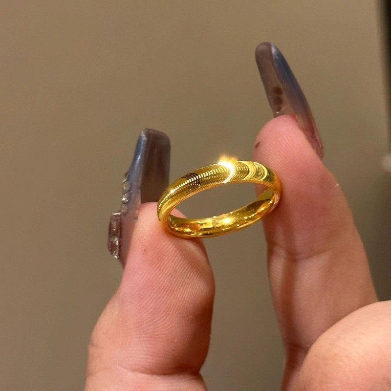 2025 ใหม่ Cat Eye Shining Ripple แหวนทองแหวนคู่เครื่องประดับ | Shopee Thailand