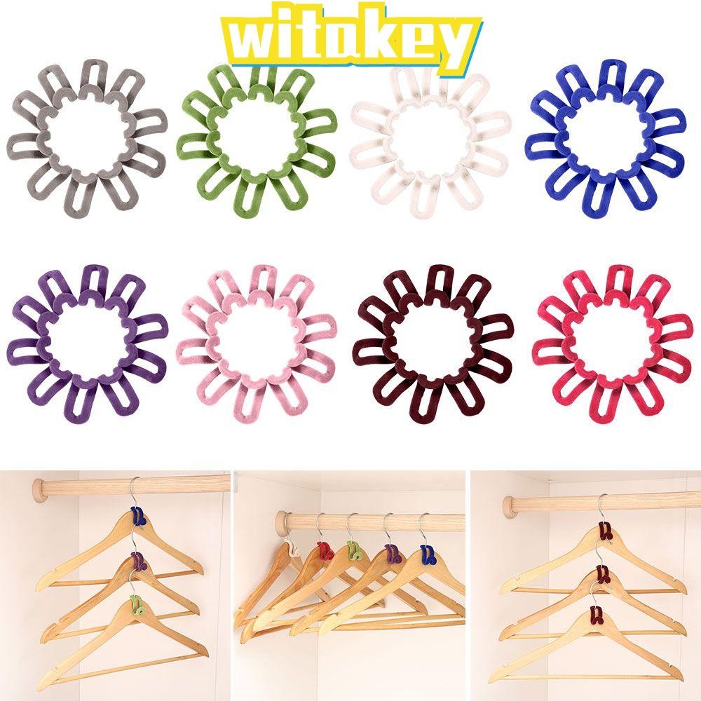 WITAKEY 10 ชิ้นไม้แขวนเสื้อ Home & Living ในครัวเรือน Antislip Closet Organizer | Shopee Thailand