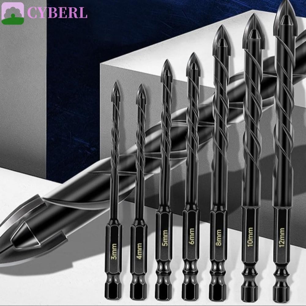 CYBERLINX Cross Hex Tile Drill Bit, Professional Precision Ground Hard Alloy Drill Bit, ชุด ...