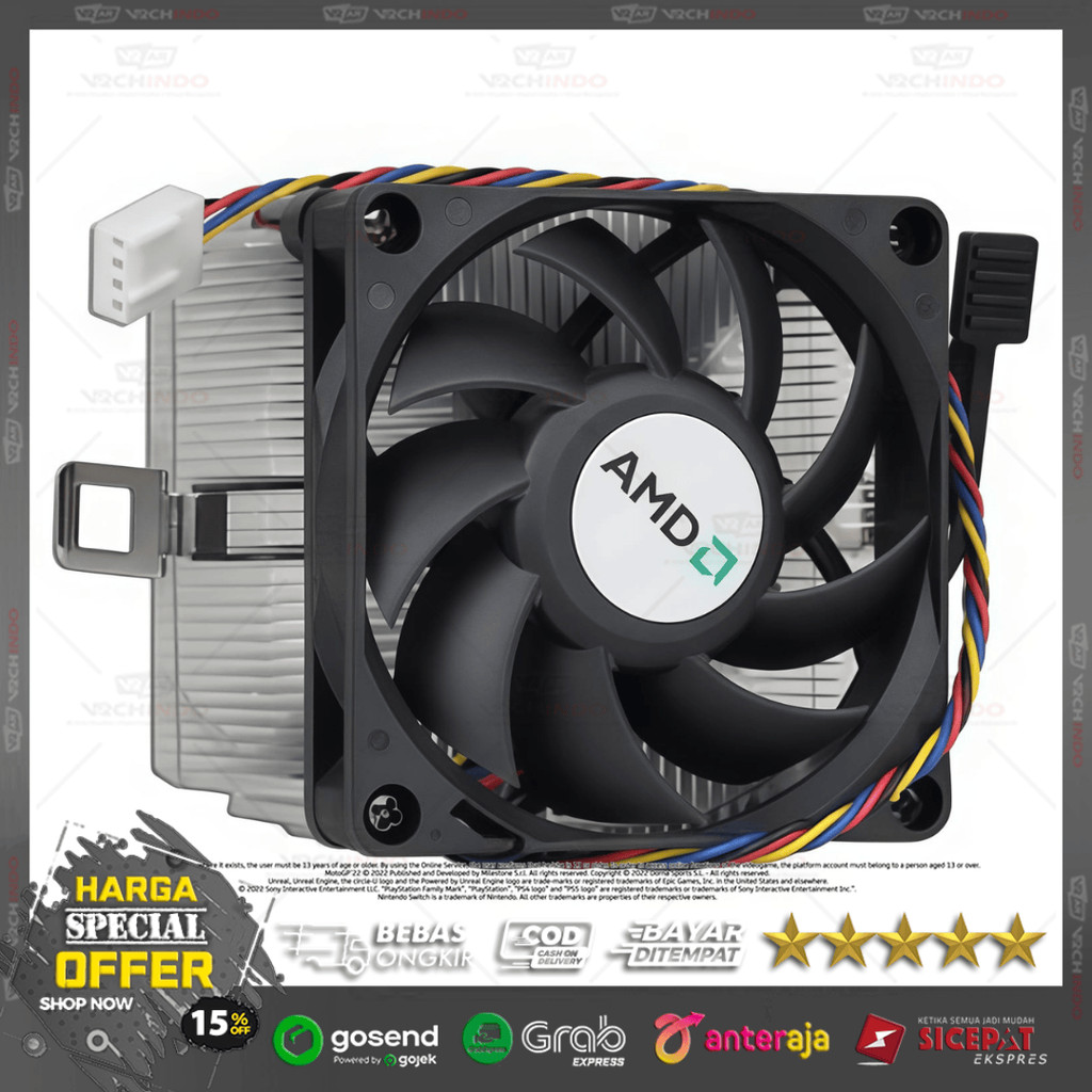 AMD Fan Cooler Heatsink CPU AM3 AM4 FM1 FM2 Plus คอมพิวเตอร์ PC Gaming ...