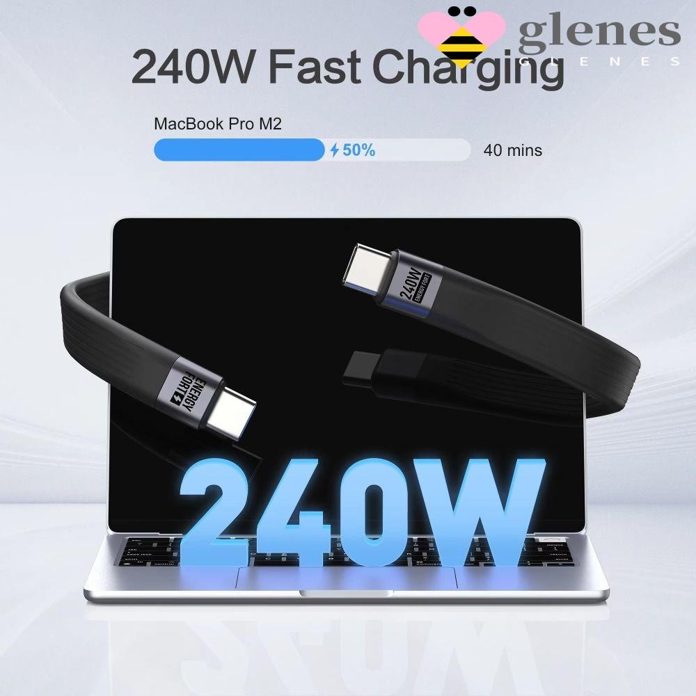 GLENES สาย USB 4, สายเคเบิลข้อมูล C ถึง C Type C น้ําหนักเบา, พวงกุญแจ ...