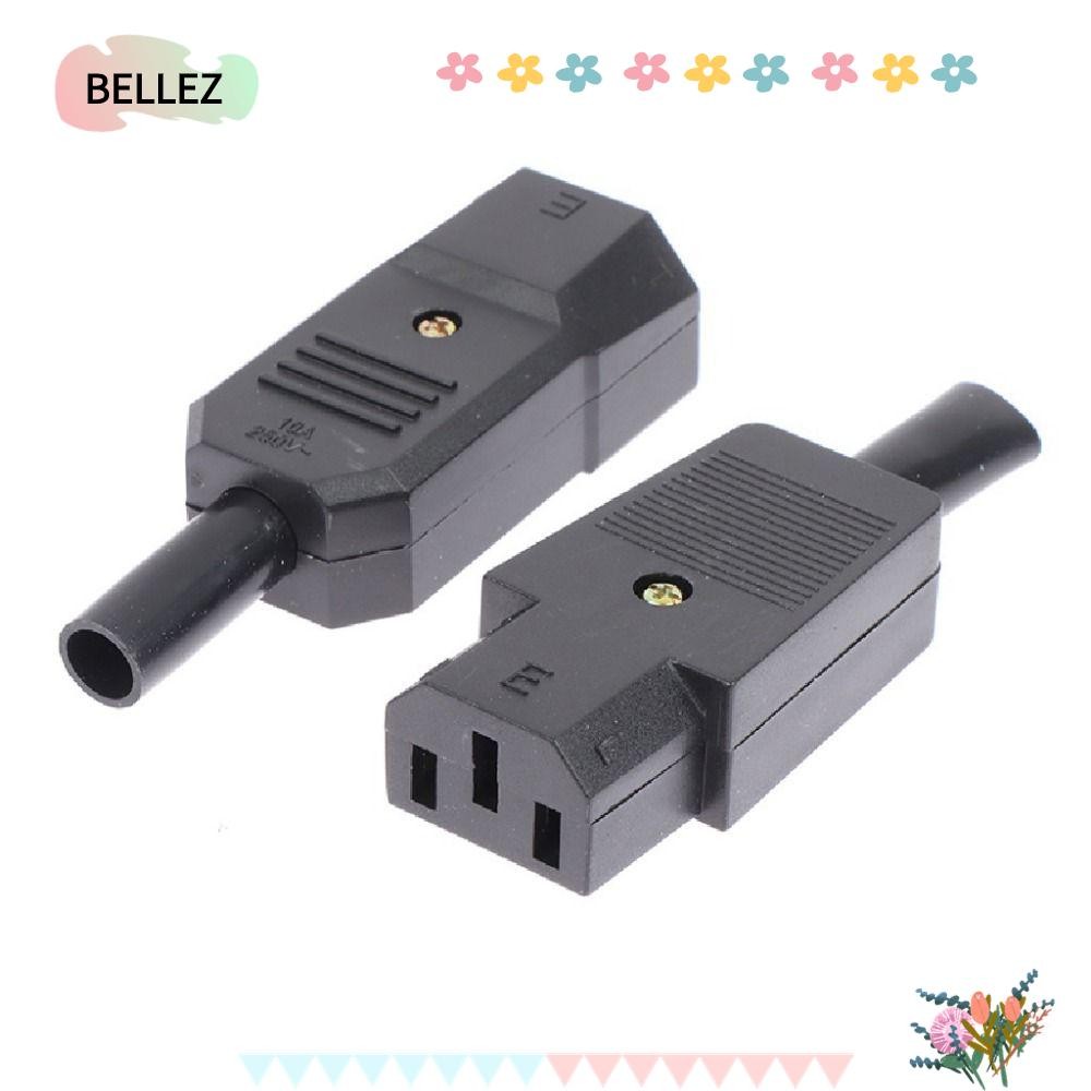 BELLEZ 3 ชิ้น AC Plug Socket, ชายหญิง C13 C14 AC Power Connector, IEC ...