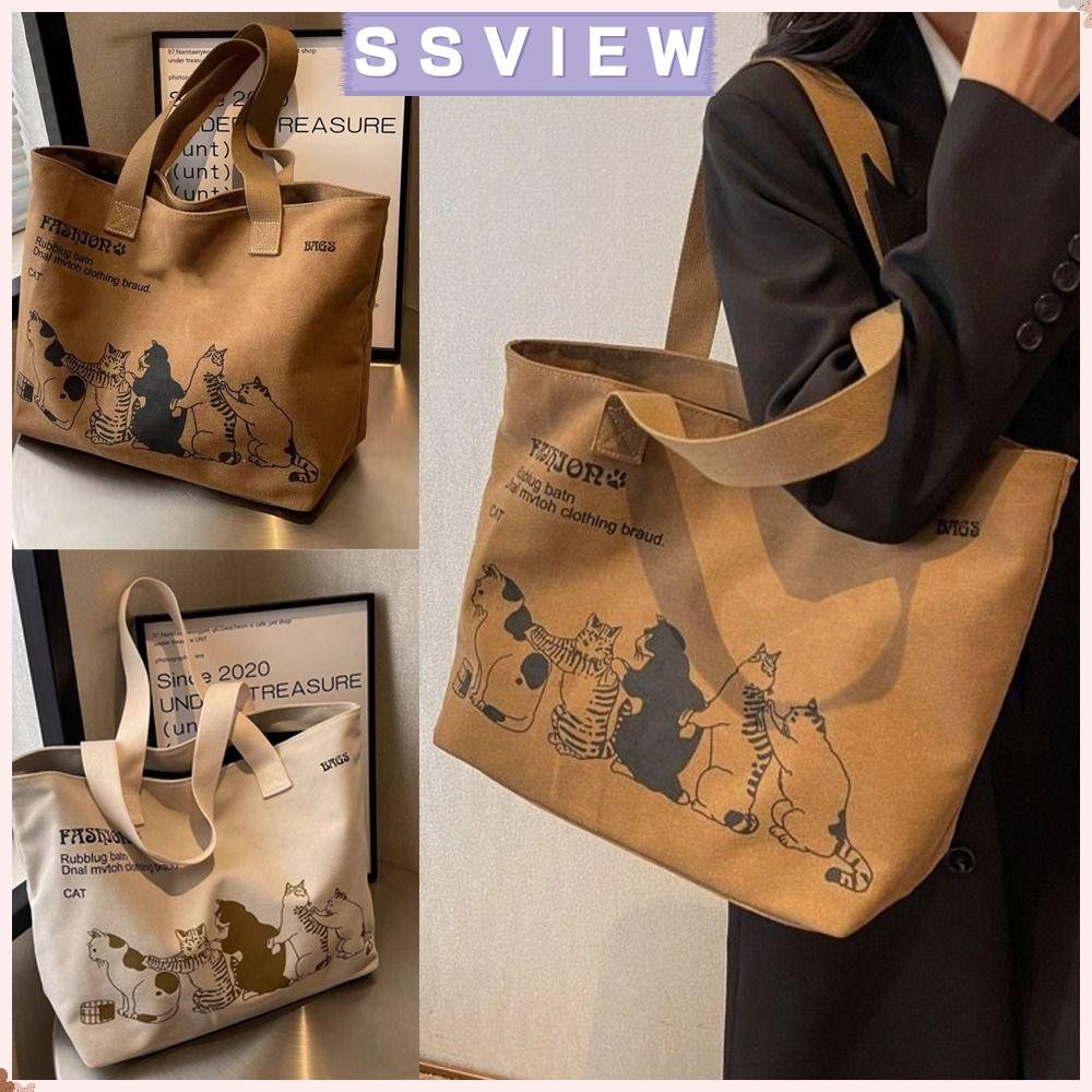 กระเป๋าสะพายไหล่ STILLSAVIEW ลายการ์ตูนแมวน่ารัก สำหรับสุภาพสตรี ปริมาณ ...