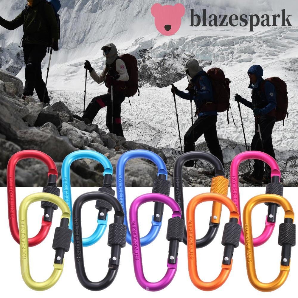 BLAZESPARK Carabiner ชุดเกลียว D-shaped สำหรับปีนเขาและแค้มปิง พร้อมเชือกพาราคอร์ด | Shopee Thailand