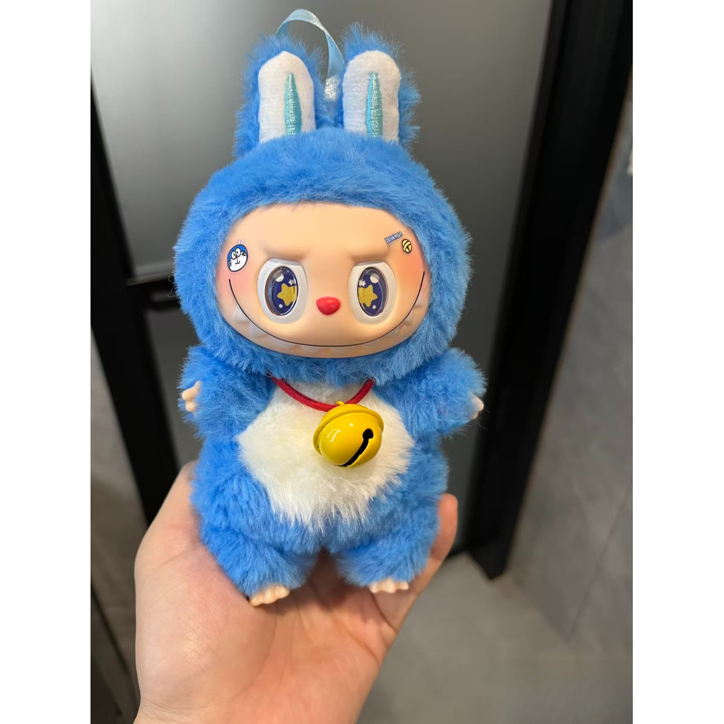 POPMART Doraemon labubu ของขวัญฮาโลวีน Macaron ตุ๊กตาไวนิลตุ๊กตา 18 ซม. ...