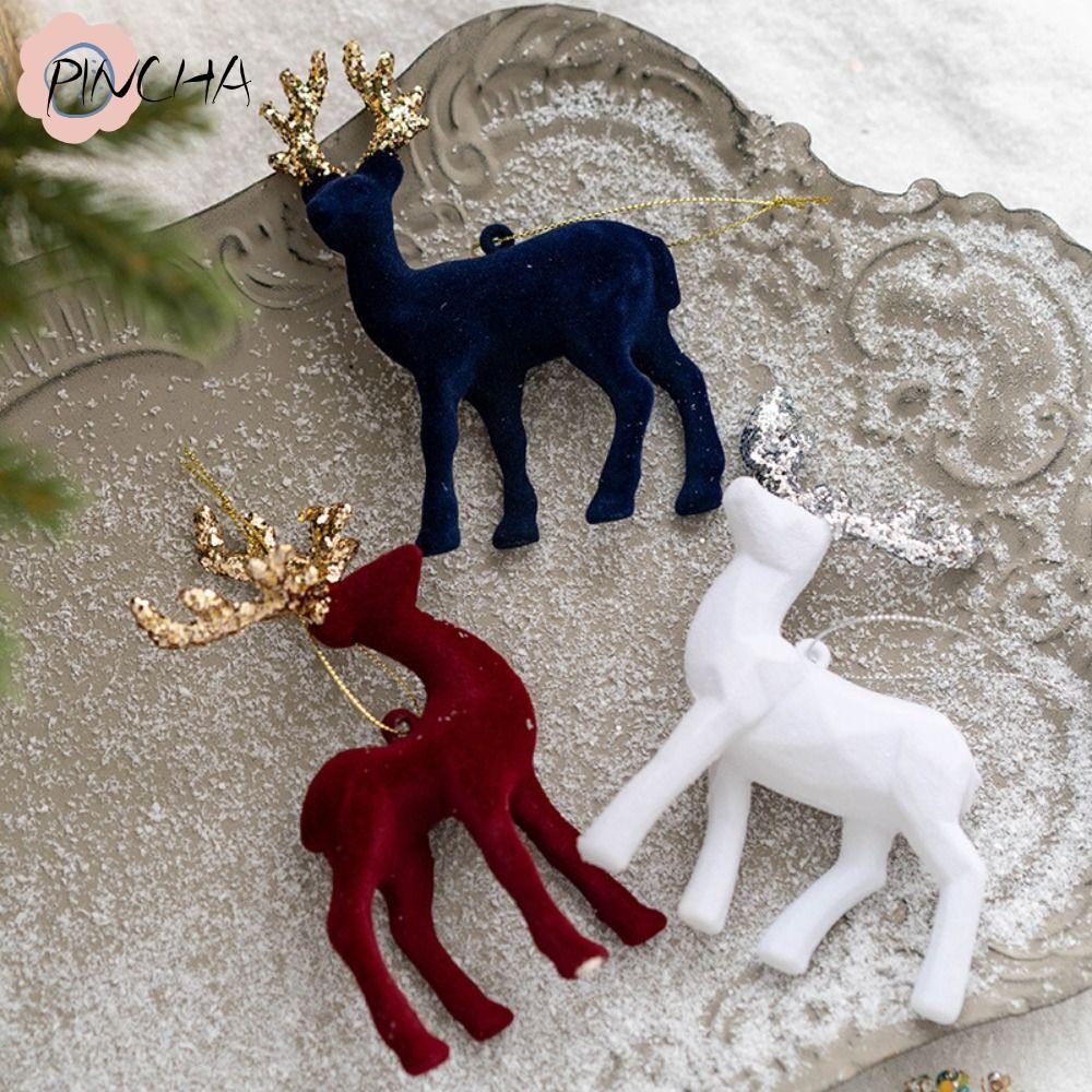 PINCHA Glitter Deer Decor, DIY Glittering จําลอง Reindeer, น่ารัก Elk ...