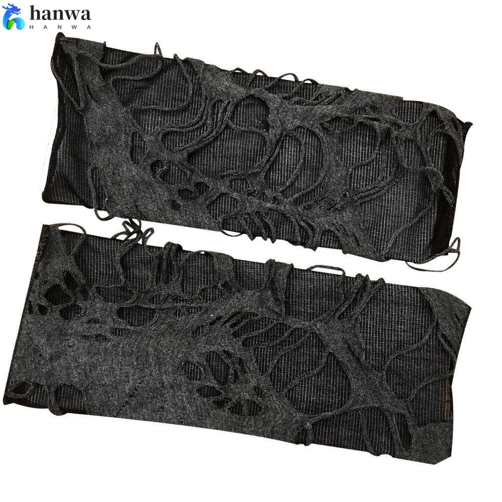 HANWA Punk Gothic Fingerless Arm Warmers สำหรับคอสเพลย์และงานปาร์ตี้มัส ...