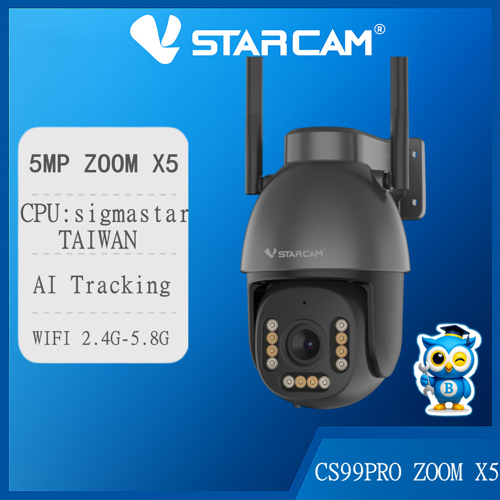 VSTARCAM NEW CS99 PRO ZOOM -X5 5.0MP ( ซูม 5 เท่า) Outdoor ความละเอียด 5MP WIFI 5Gกล้องวงจรปิด ...