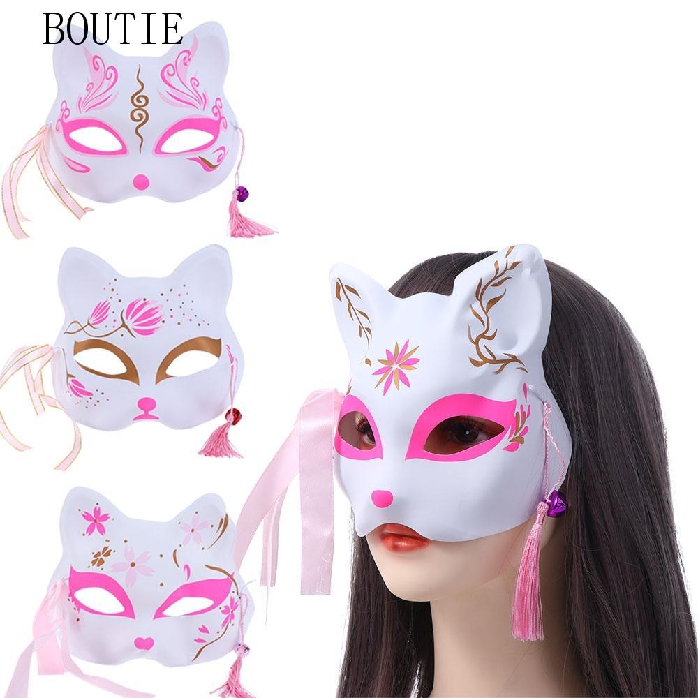 BOUTIE หน้ากากแมว 3D Masquerade Festival Bell พร้อมพู่ Cherry Blossom ...