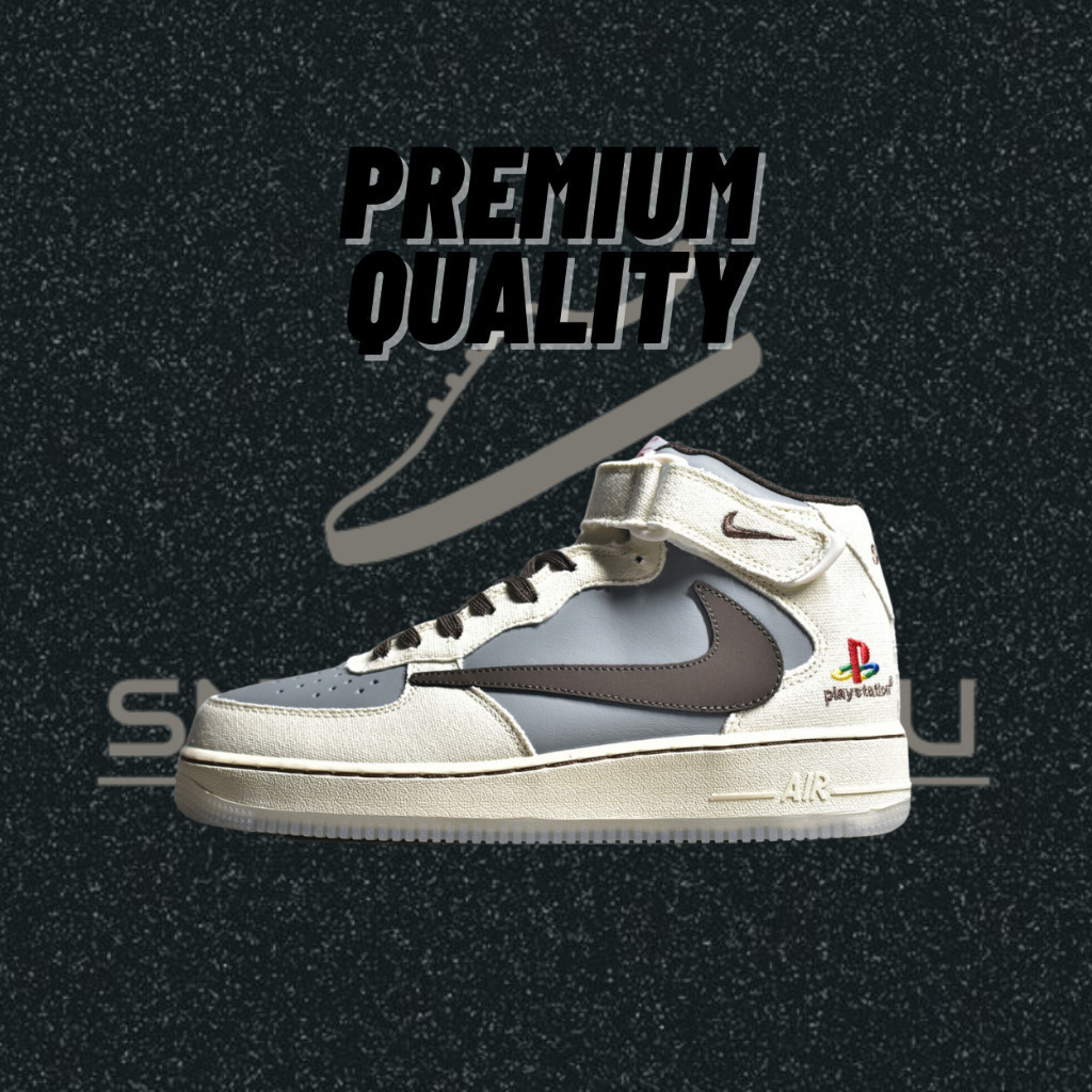 PlayStation PS5 X Travis Scott X Air Force 1 AF1 Mid Casual High Top ...