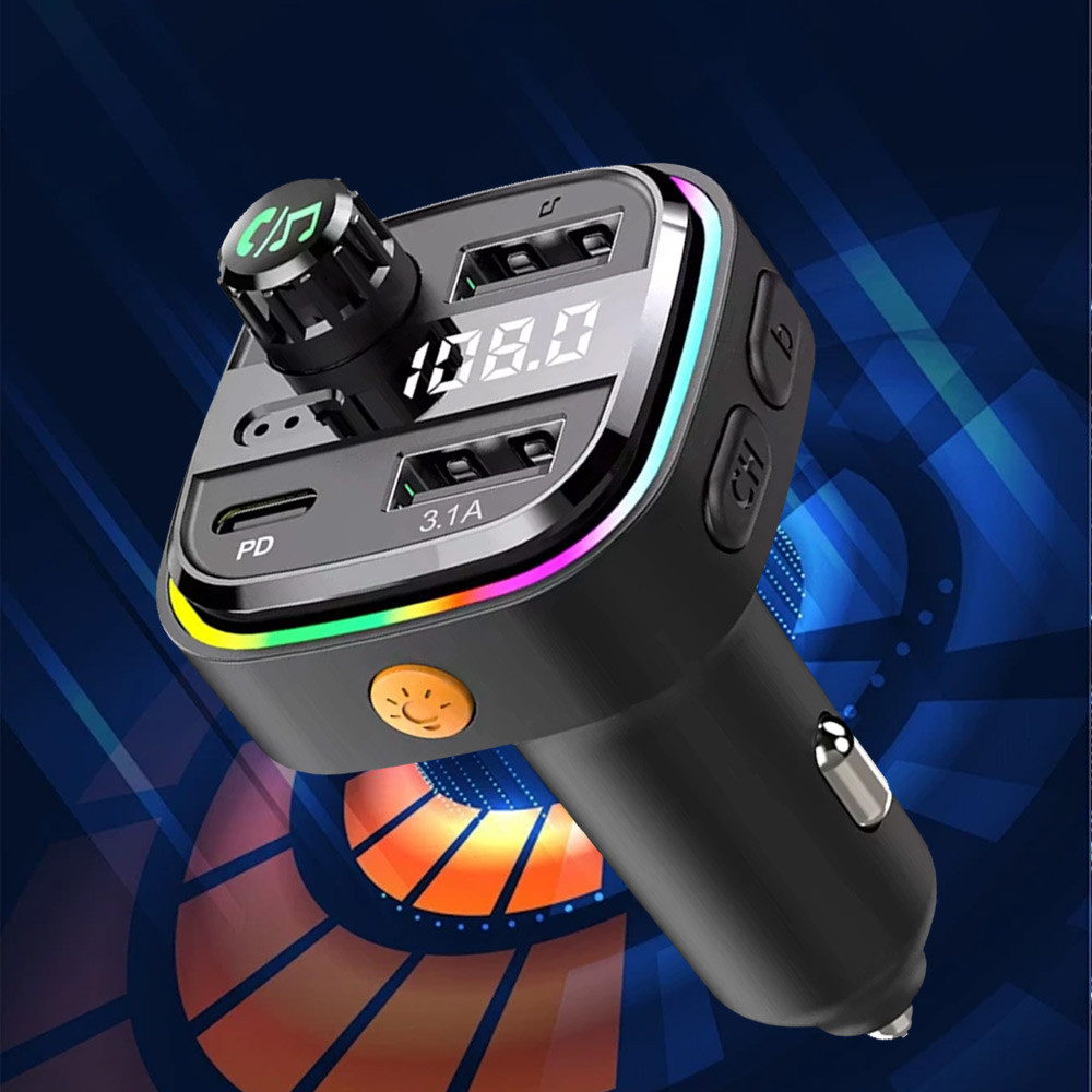 Car Charger Bluetooth 5.0 Wireless FM Transmitter MP3 Player USB PD ...