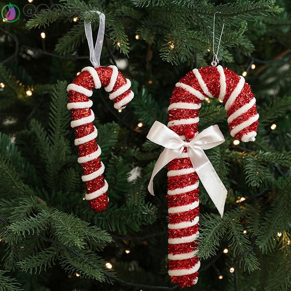 AARON1 Christmas Walking Stick Candy, เทศกาลการ์ตูน Lollipop Xmas Decor ...