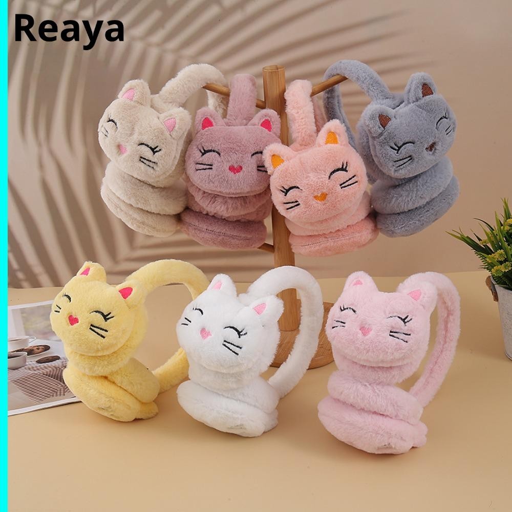 REAYA ถุงหูอุ่น ออกแบบเหมือนแมวการ์ตูน ป้องกันลมหนาวได้ดี | Shopee Thailand