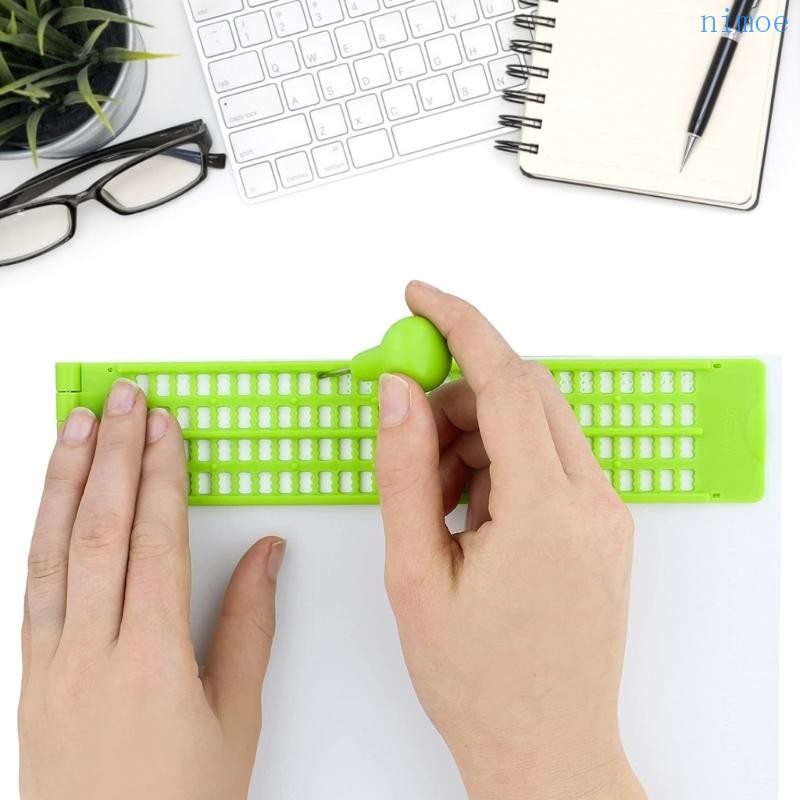 Nio 4 เส้น 28 เซลล์ Braille Fingerboards Braille เครื่องมือการเรียนรู้ ...