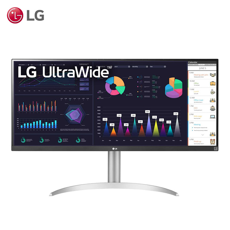 LG 34WQ650 จอแสดงผล 2K ขนาด 34 นิ้วอัตราการรีเฟรชสูงหน้าจอปลา Type-c ...