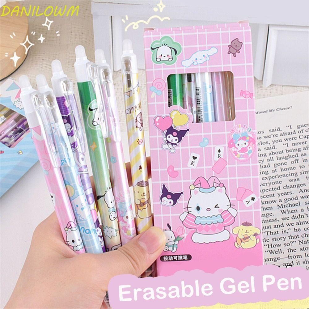 DANILOWM 6PCS Erasable Gel Pen, Blue Ink INS Thermal Eraser Pen ...
