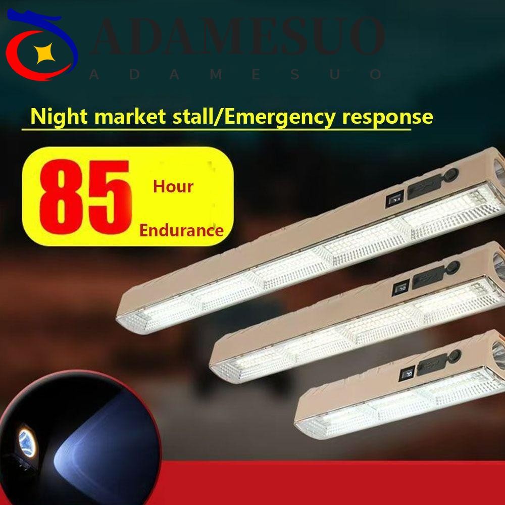 ADAMESUO Camping Lamp Tube, USB ชาร์จแม่เหล็กไฟฉุกเฉิน,แบบพกพาความสว่างสูง Tri Color Dimming ...