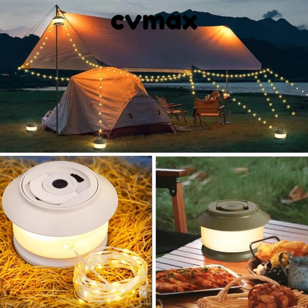 CVMAX ไฟเต็นท์แขวน, ความยาว 20M 2 in 1 Design Camping ไฟ String, แบบพกพา Storable Design กันน้ํา ...