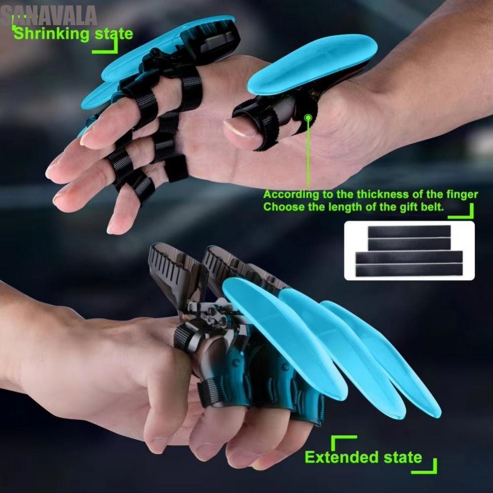 SANAVALA 3pcs Retractable Mechanical Claws, 3D Assembly Luminous Glowing Wolf Claws, Retractable ...