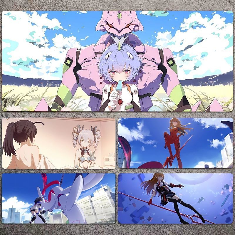 Asuka Evangelion Mouse Pad ขนาดใหญ่อะนิเมะคีย์บอร์ดเกม Pad EVA Anti ...