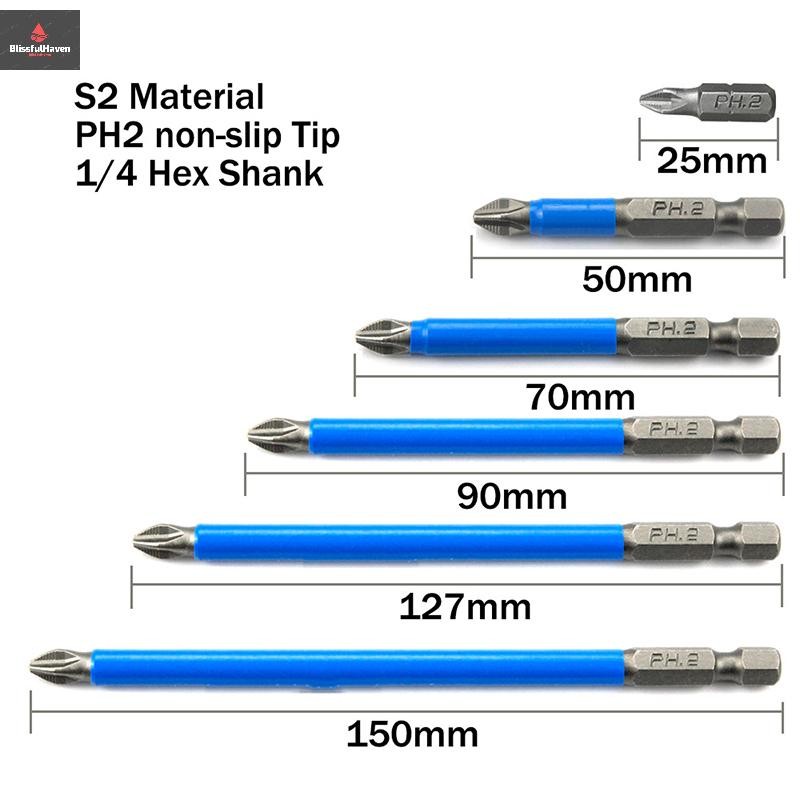 COD Magnetic Anti Slip ไขควงไฟฟ้า 1/4 "Hex Shank Precision PH2 ใหม่ ...