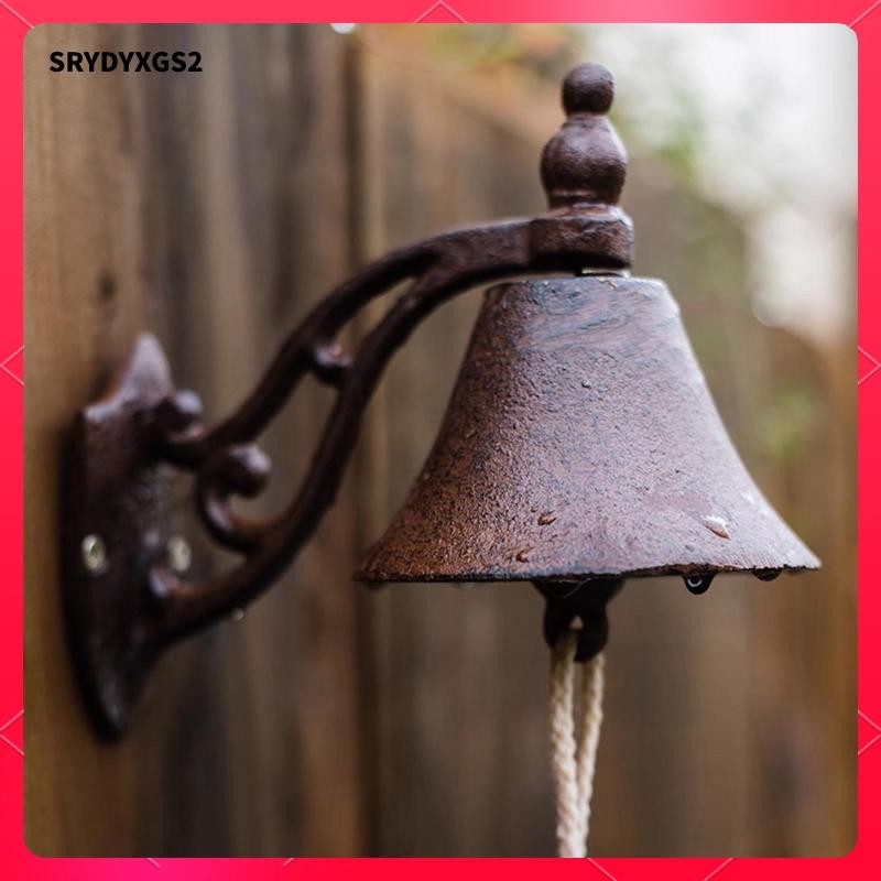 [Srydyxgs2] Porch Dinner Bell กระดิ่งประตูสไตล์ในร่มเหล็กหล่อ Bell Wall Bells สําหรับบาร์เข้า ...