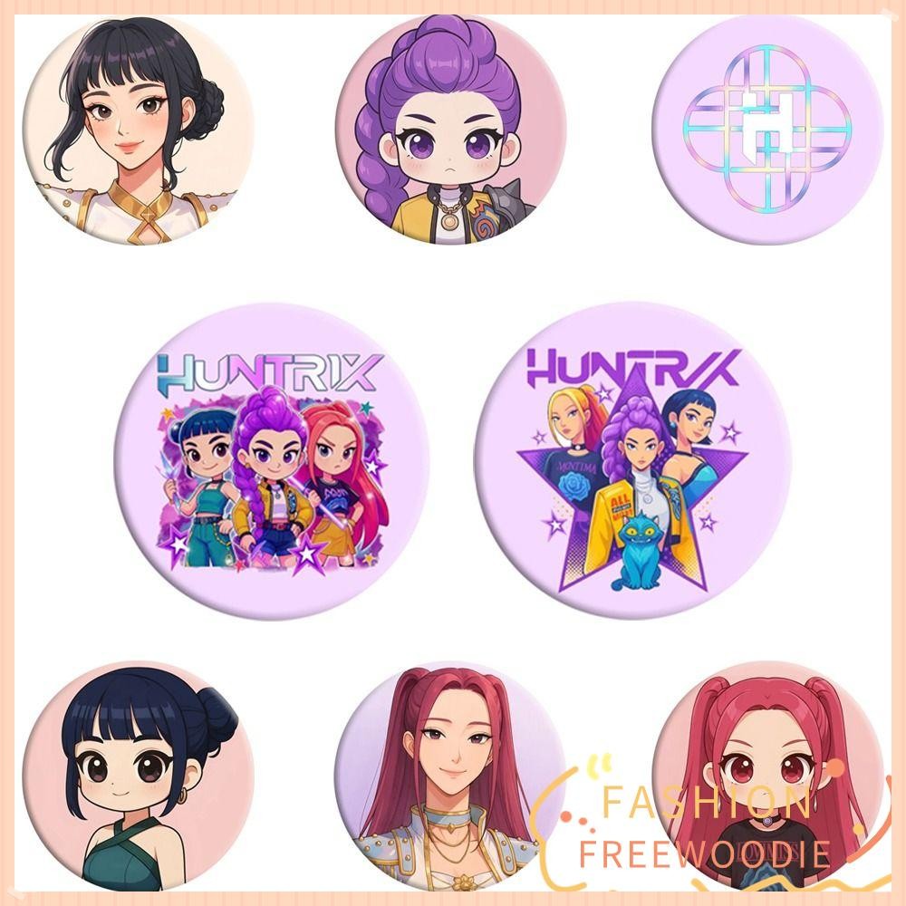 FREEWOODIE Kpop Demon Hunter Badge, Huntrix 58 มม.อะนิเมะ Photo เข็ม ...