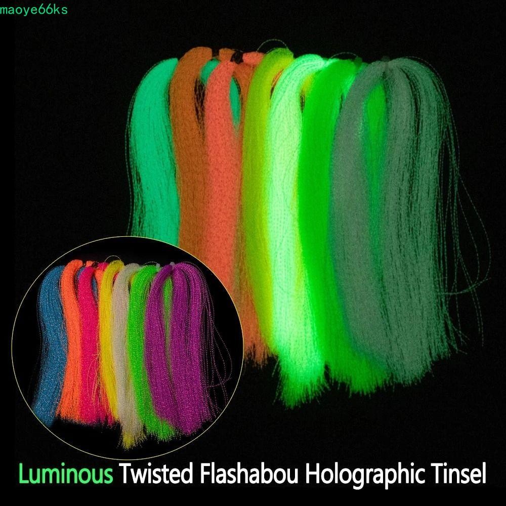 MAOYE คริสตัลแฟลช Strands Hook ตกแต่ง Twisted Flashabou Jig Hook Assist ...