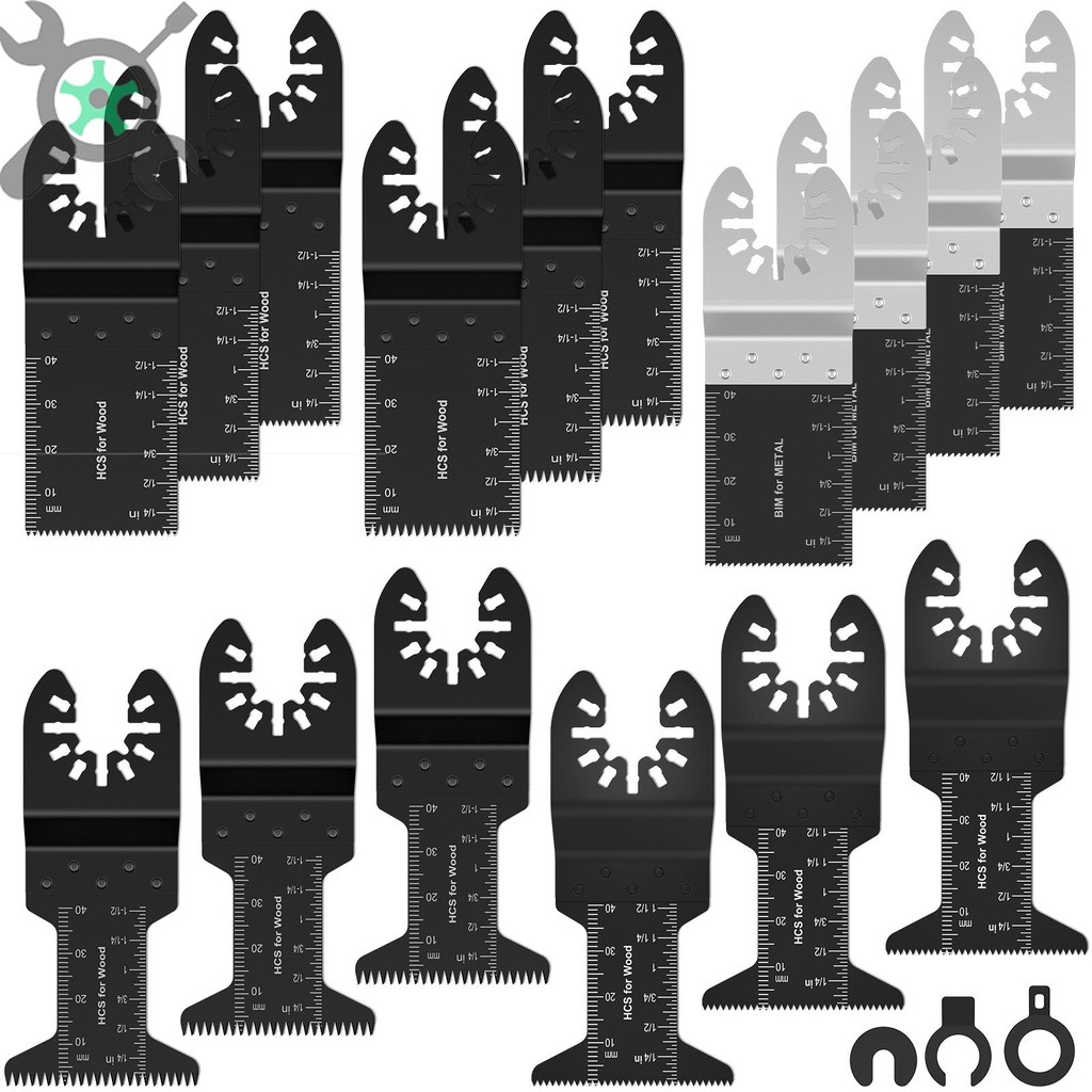 16 ชิ้นใบเลื่อยสั่นชุด Universal Bi-Metal Oscillating Multitool ใบมีด ...