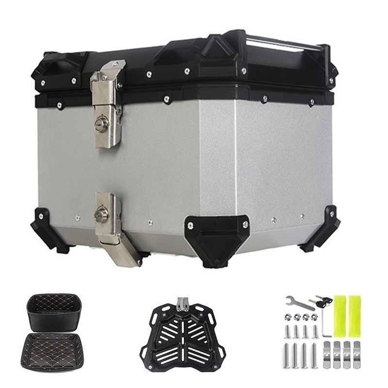 กล่องท้ายมอเตอร์ไซค์ Quick Release ไฟท้ายในตัว | อลูมิเนียม ขนาด 28L 38L 45L 55L 65L 80L 100L ...