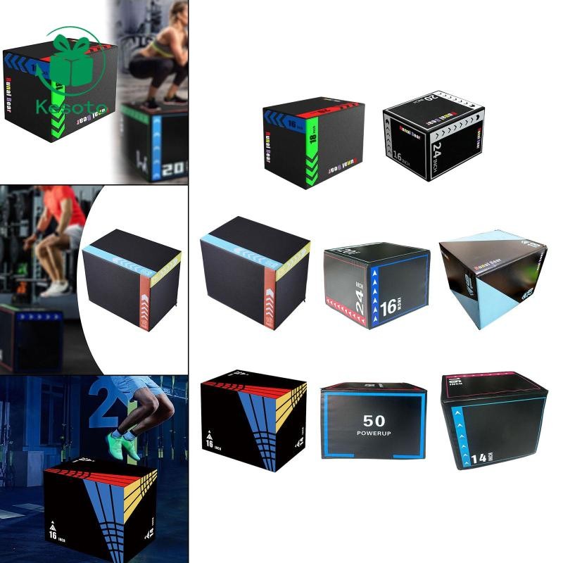 [Ehoyoxa] 3 in 1 Plylometric Jumping Box Step up Box เด็กผู้ใหญ่ Heavy ...
