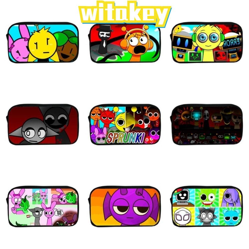 กระเป๋าปากกา WITAKEY, Sprunki Incredibox พิมพ์การ์ตูน Sprunki Pencil , สนุกกระเป๋าดินสอแบบพกพา ...