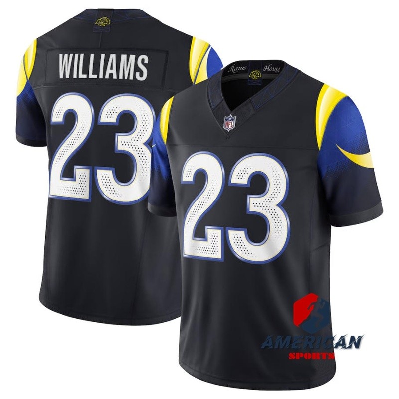 Mens Los Angeles Rams Kyren Williams Midnight Blue Jersey 2025 เพื่อมอบ ...