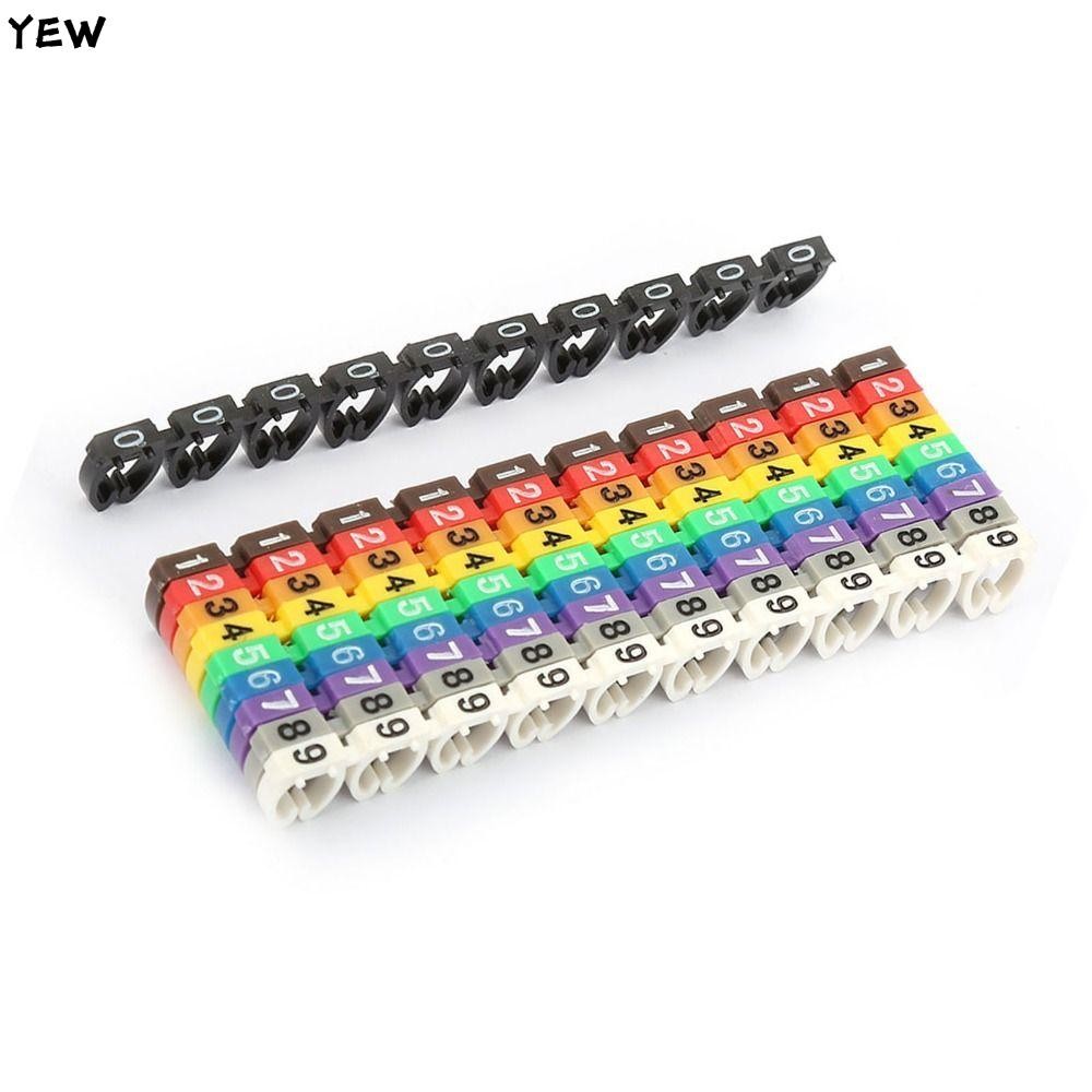 YEW 100 ชิ้น ลวด Markers, สี Coded clamp-on Cable Marker, สายกล่อง 6.0 ...