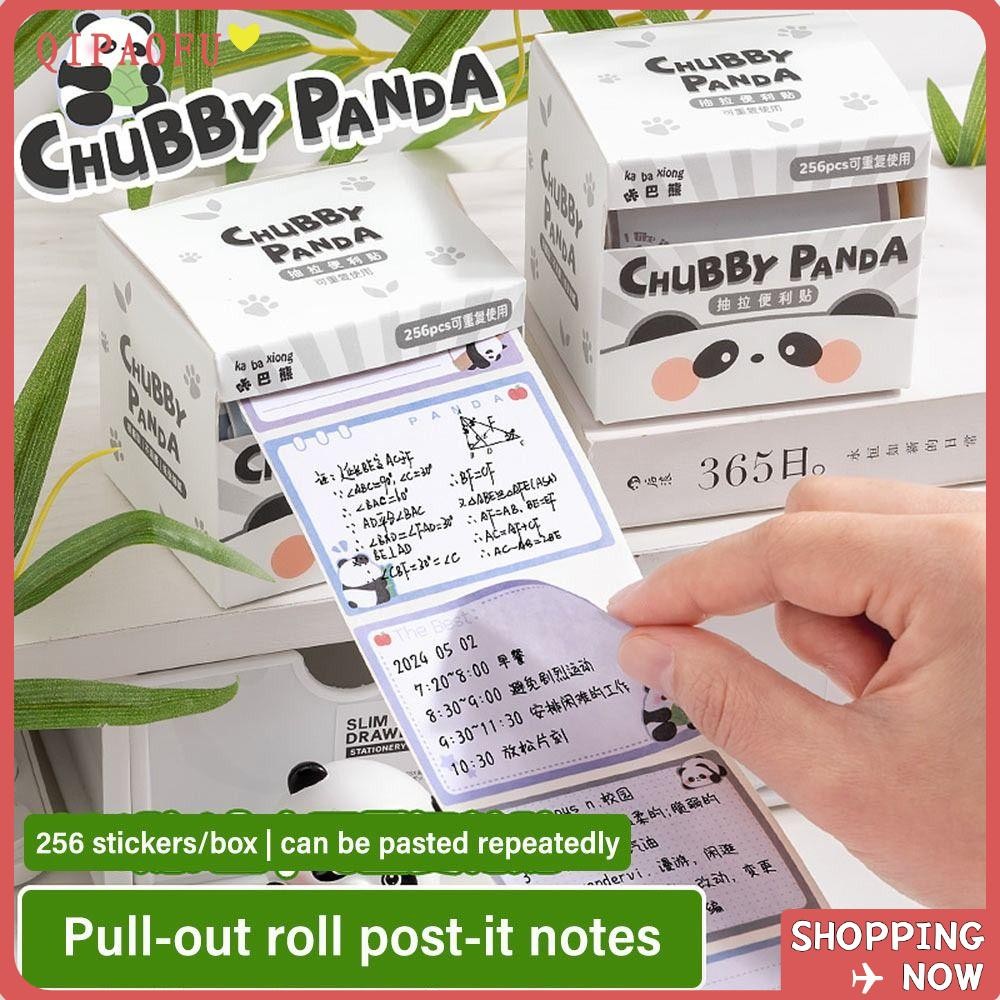 QIPAOFU 256 ชิ้น/เซ็ต Sticky Note, Pull-out Design Full กาว Memo Pad ...