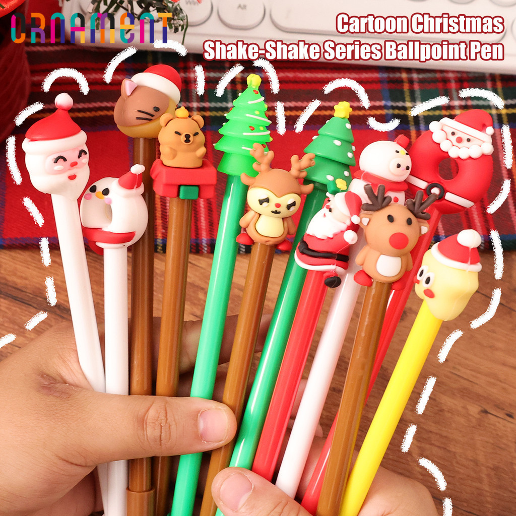 [H&L]ปากกาเจลซีรีส์ Santa Shake 5 ชิ้น | เสน่ห์วันหยุดลอยในบาร์เรล ...