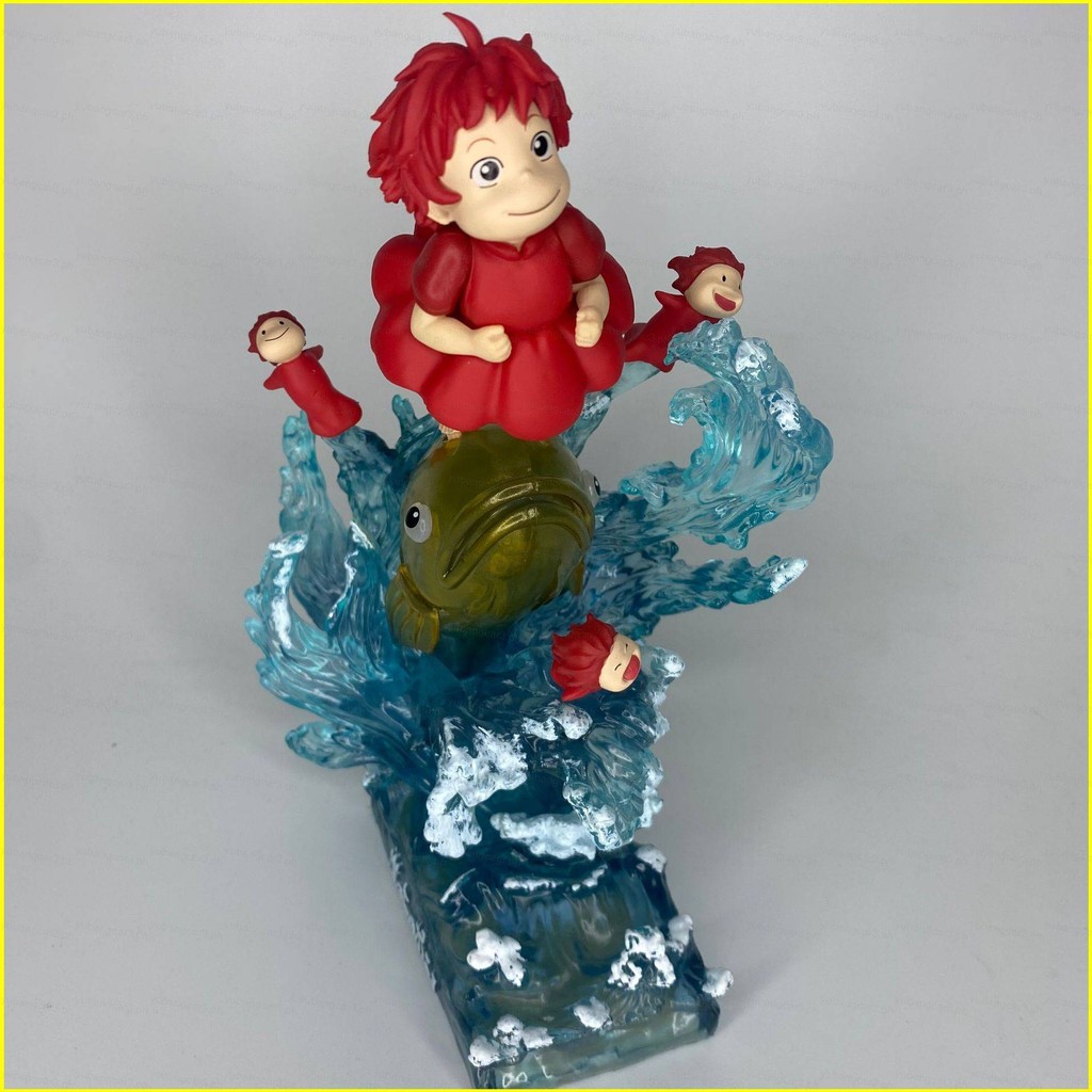 YB3 Ponyo บน Cliff Action Figure Ponyo สามารถเรืองแสงอะนิเมะฉากตุ๊กตา ...