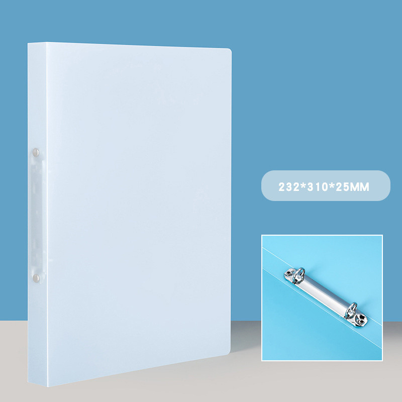 [PE] 1PCS A4 Perforated Folder Candy-Colored Transparent O-shaped 2 ...