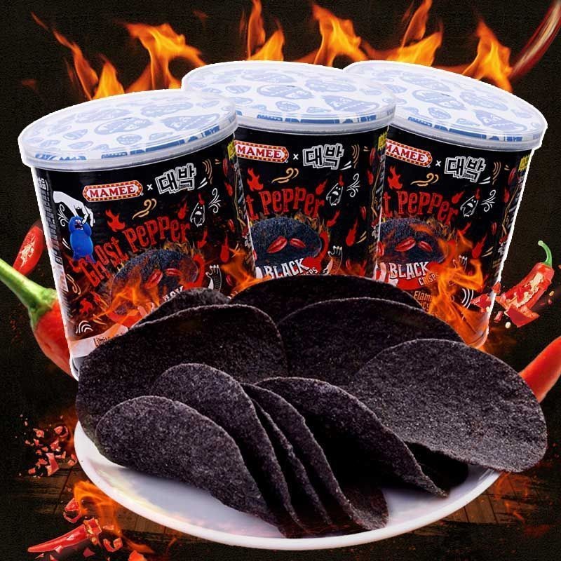 สินค้าใหม่พร้อมสต็อก MAMEE Mummy Ghost Pepper Potato Chips Velcro Spice ...